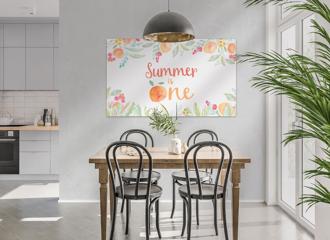 Editable Peach Backdrop Poster for Any Age | Peach Banner | Instant ...