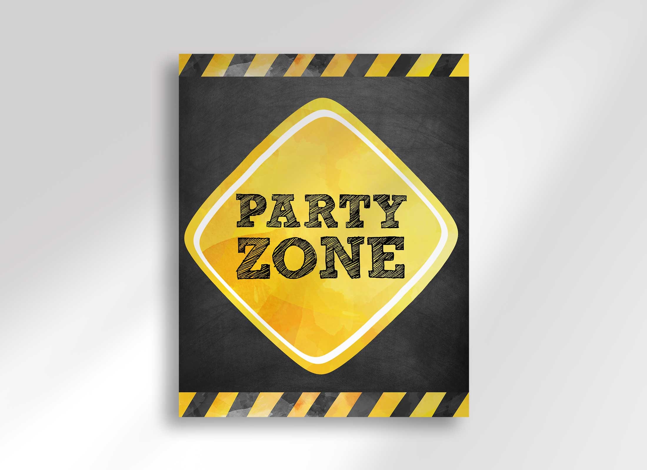 Construction Birthday Party Signs 8x10 Caution Dump | Etsy