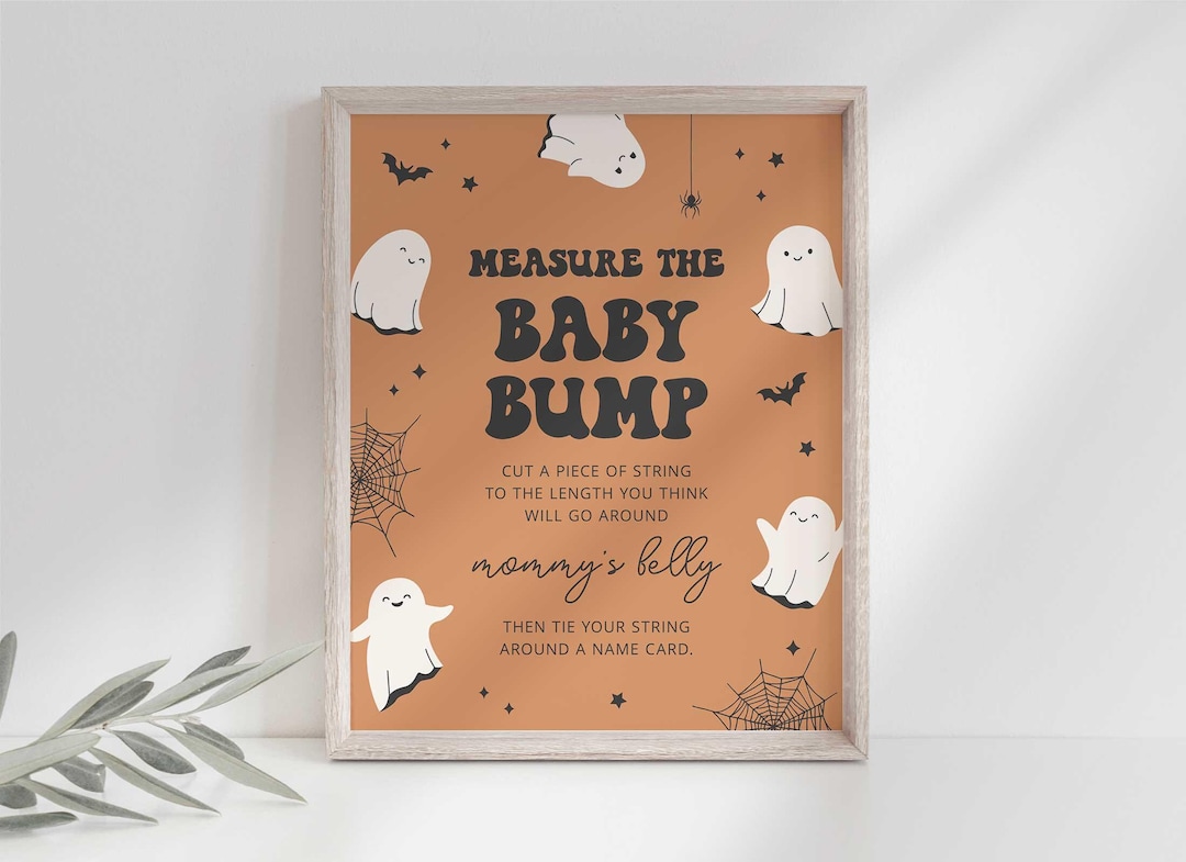 Measure Mommy's Belly Baby Shower Sign 8x10 Digital Download | Cards ...
