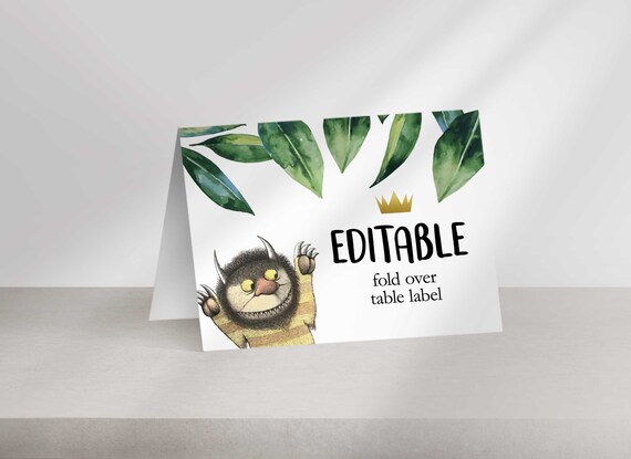 Editable Wild One Food Labels Instant Digital Download | Edit Yourself ...