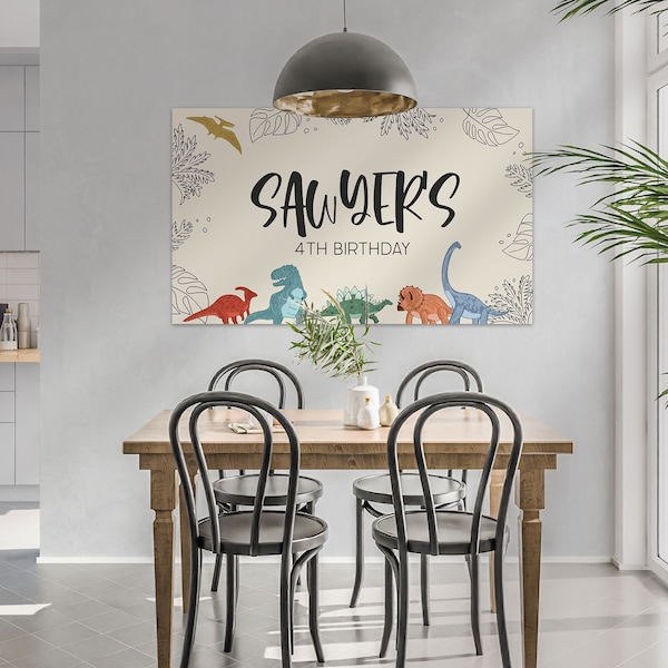 Dinosaur Banner - Etsy