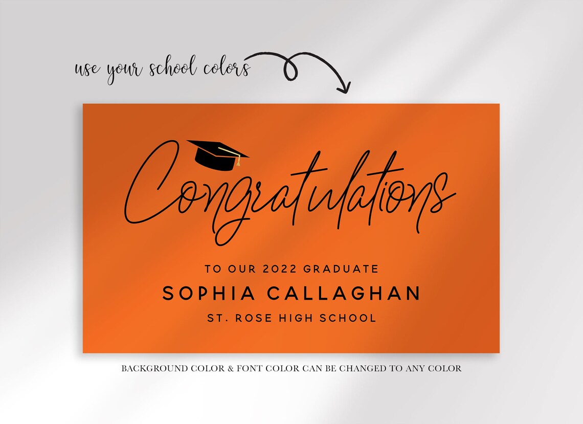 Editable Graduation Banner for Instant Digital Download - Etsy