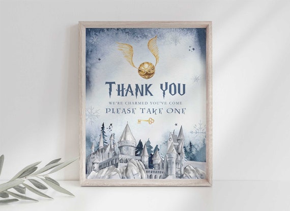 Thank You Party Sign Instant Download | 8x10 | Wizard Birthday | Wizard ...