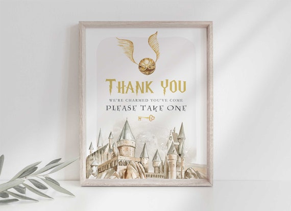 Thank You Party Sign Instant Download | 8x10 | Wizard Birthday | Wizard ...