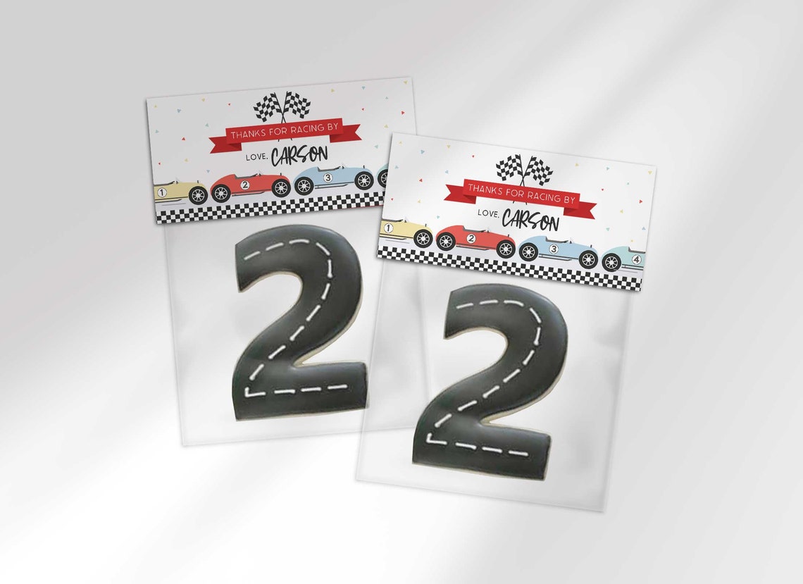 Editable Race Car Treat Bag Topper to Edit at Corjl.com for - Etsy