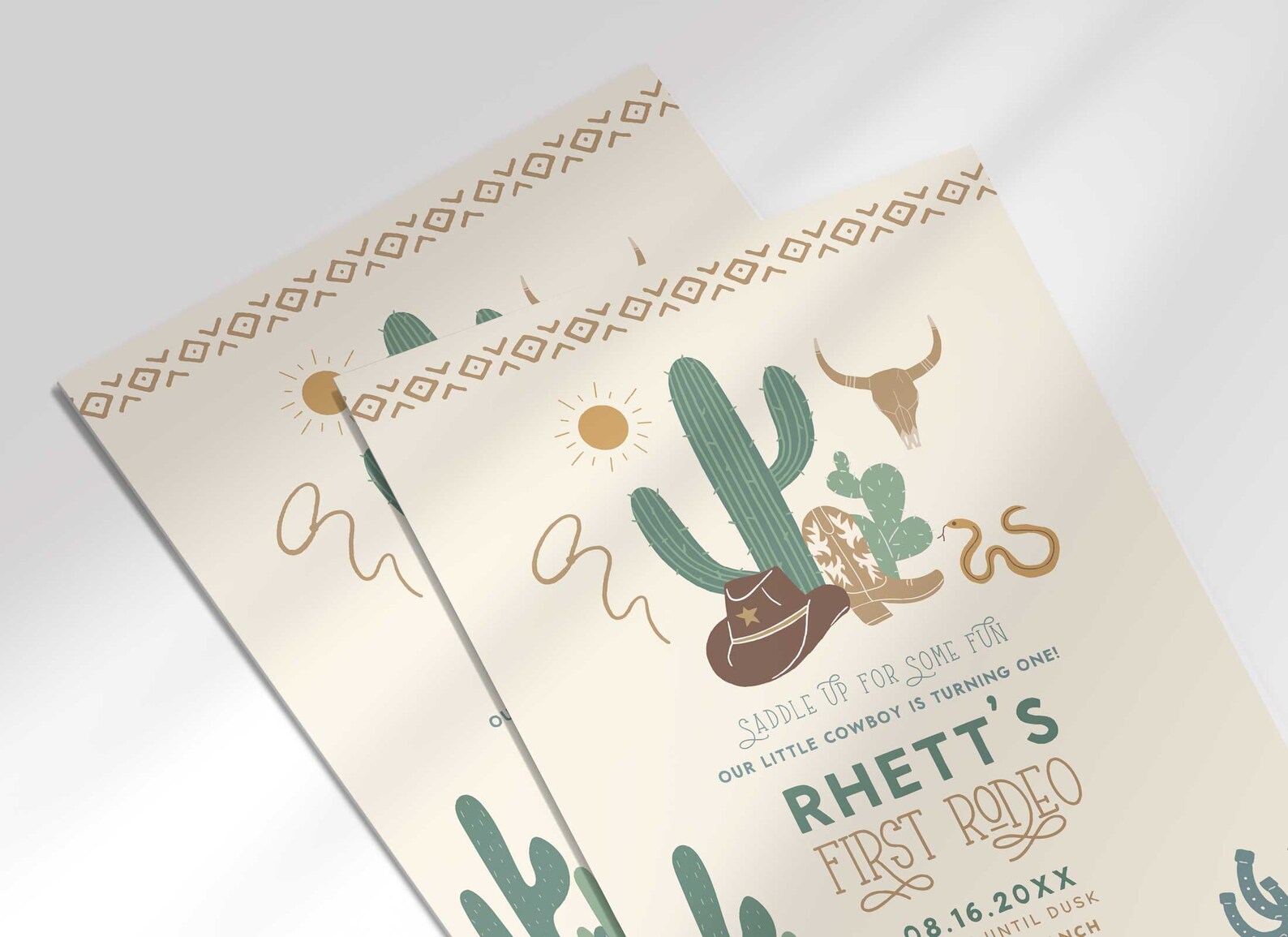 Editable First Rodeo Birthday Invitation Template Instant - Etsy