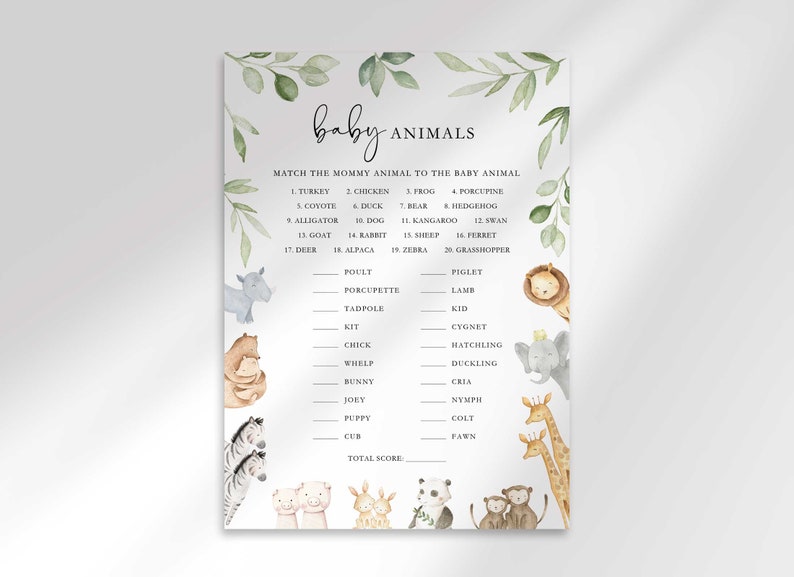 Editable Noah's Ark Baby Shower Game Bundle to Edit - Etsy UK