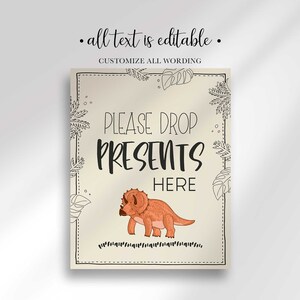 Dinosaur Party Sign Package: Editable Dino Decor (digital Download) - Etsy