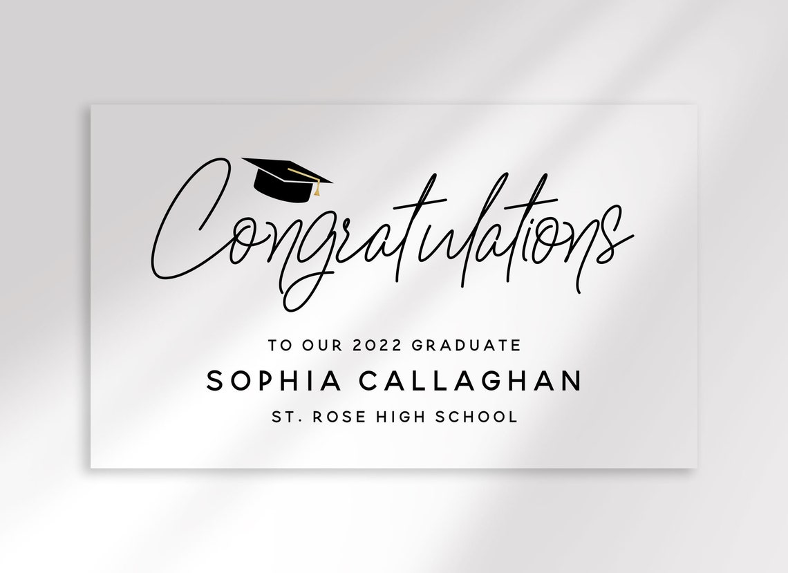 Editable Graduation Banner for Instant Digital Download - Etsy