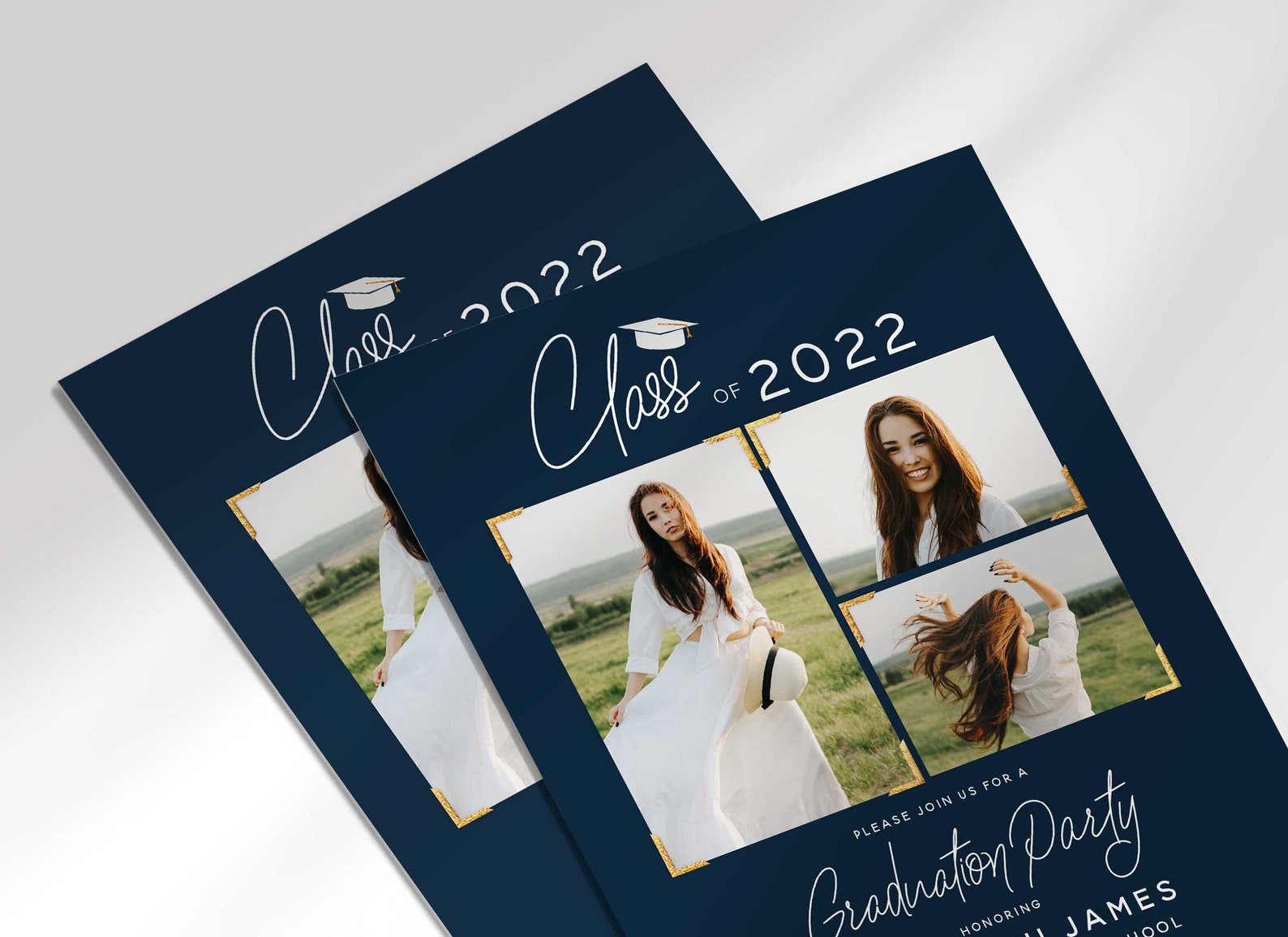 Editable Graduation Party Invitation Template With Photos for - Etsy