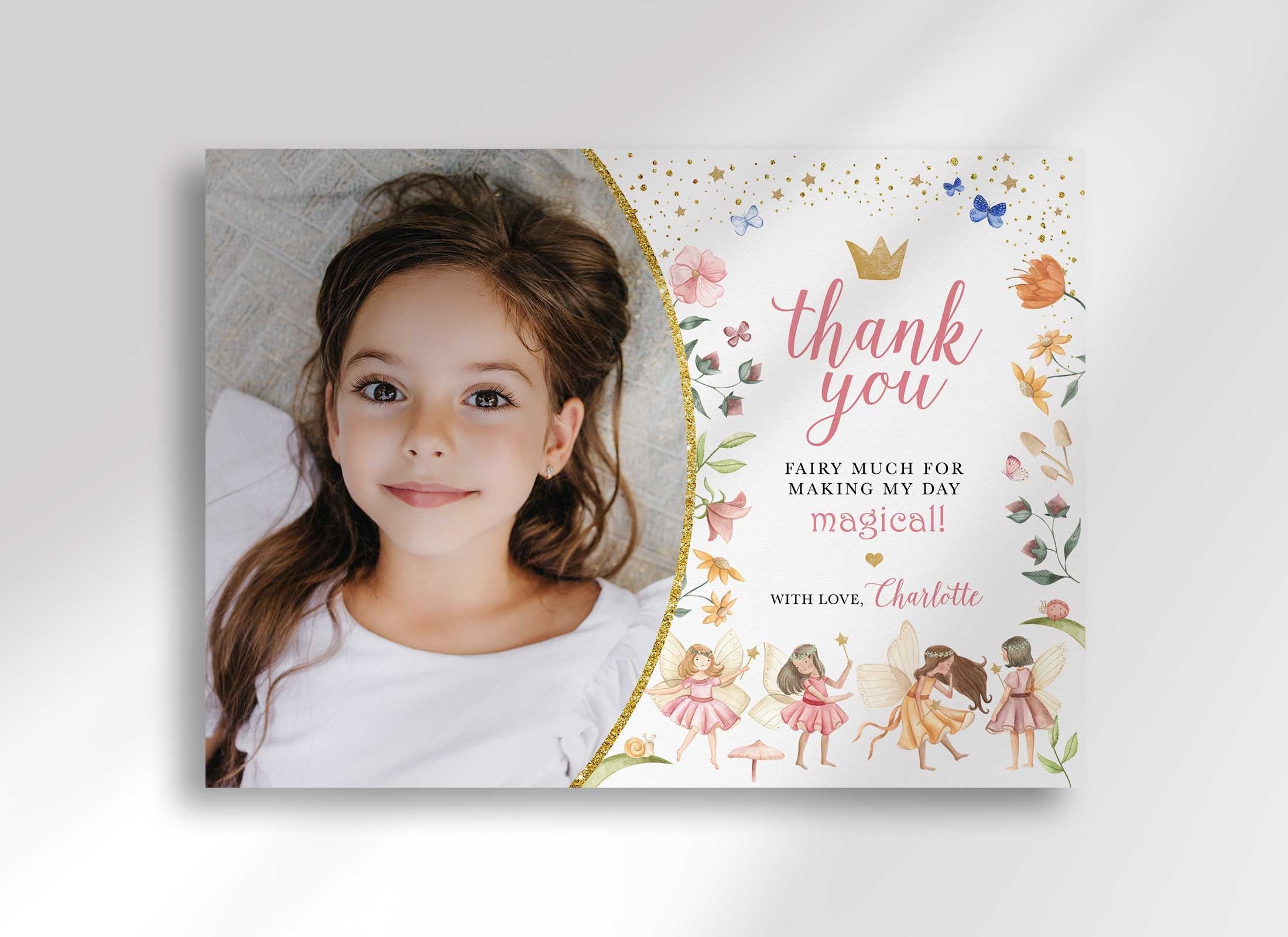 Thank You Cards With Picture Princess Printed - Etsy