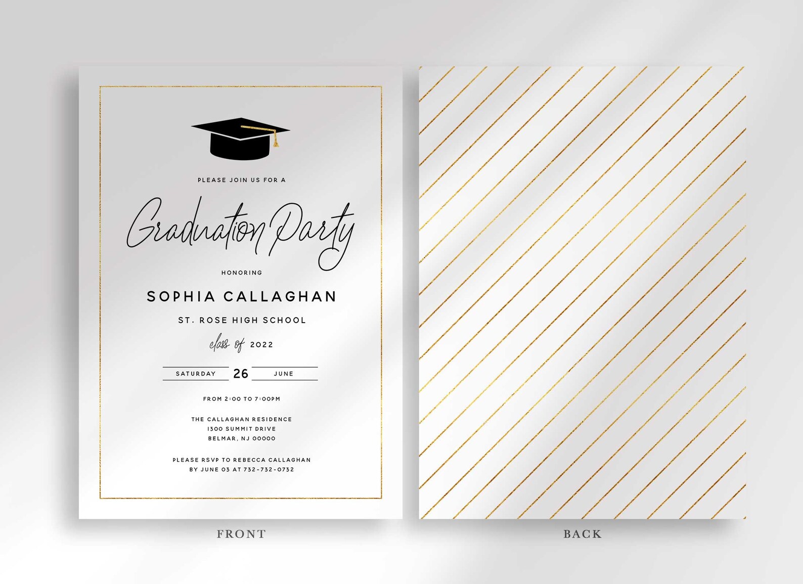 Editable Graduation Party Invitation Template for Instant - Etsy