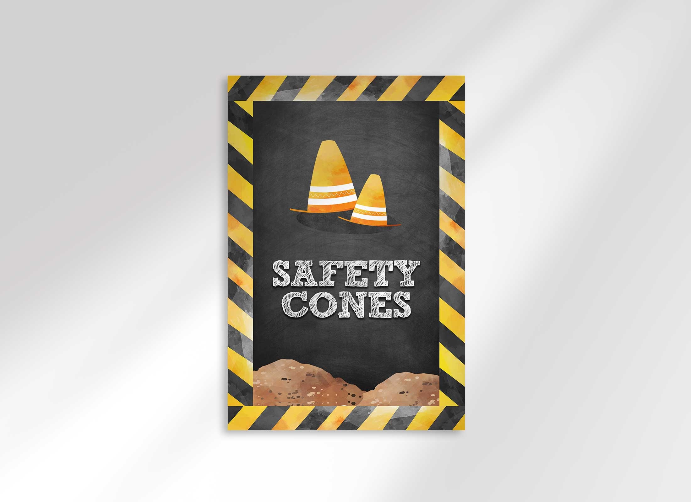 Construction Birthday Party Signs 4x6 for Instant Download - Etsy