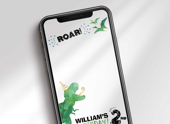 Dinosaur Birthday Snapchat Geofilter | Create Your Own Personalized ...