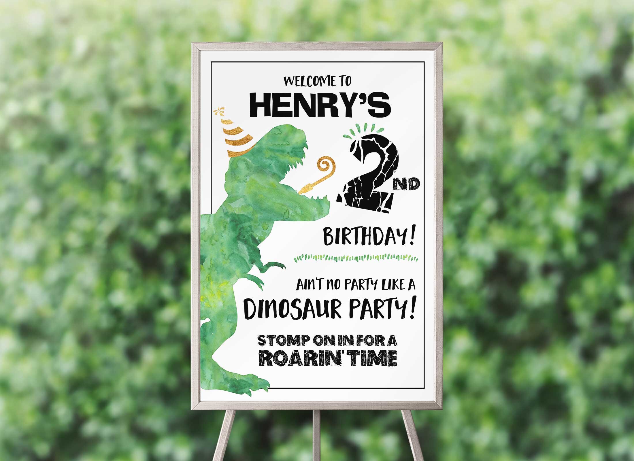 Editable Dinosaur Welcome Poster for Digital Download Edit - Etsy