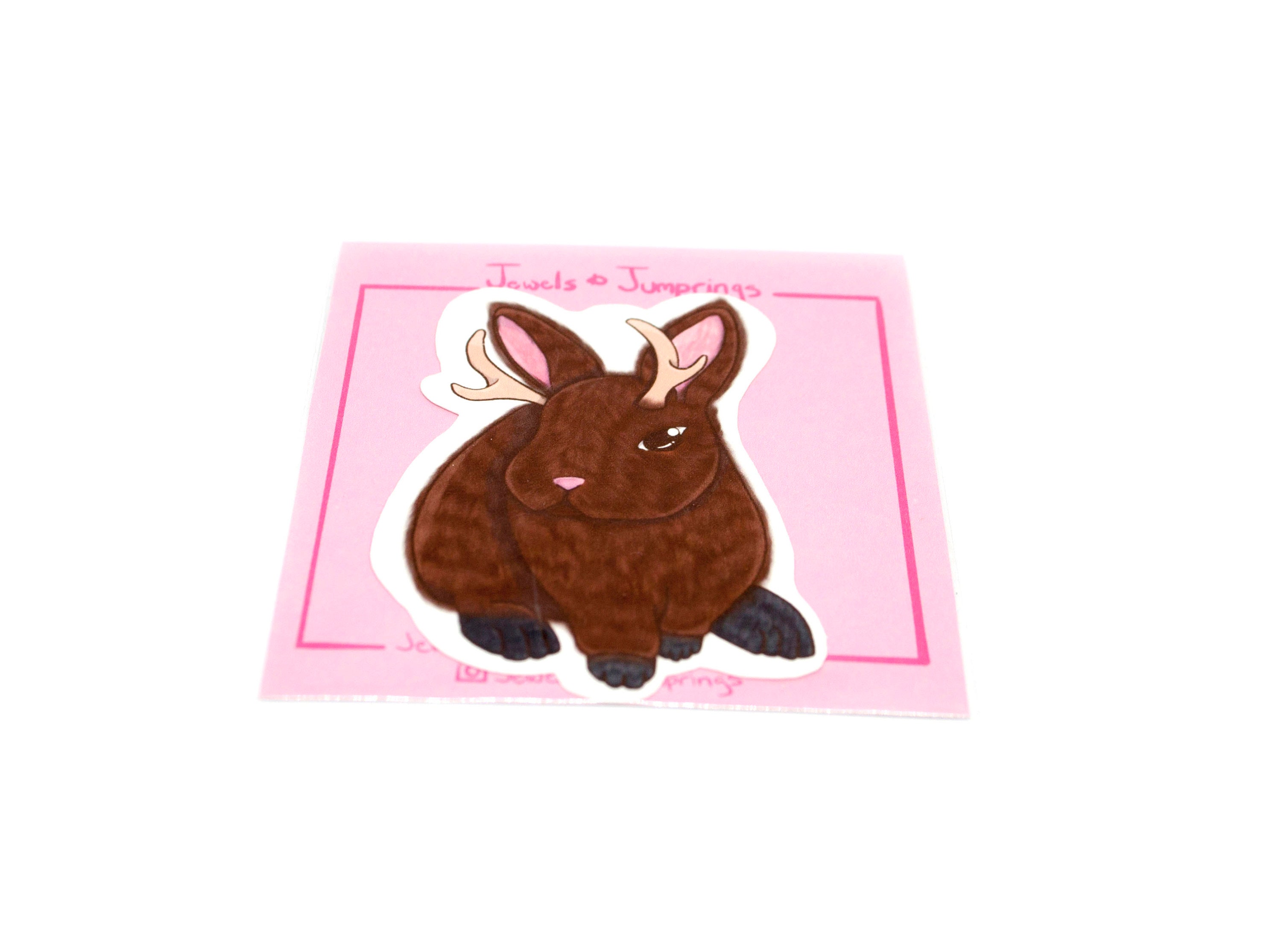 Die Cut Rabbit Jackolope Cryptid Art Stickers - Etsy