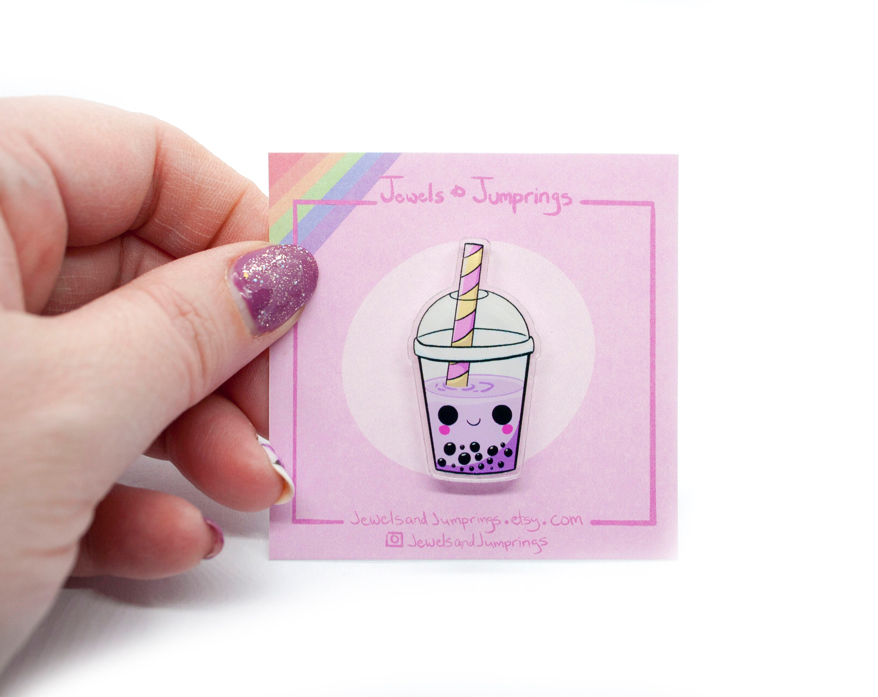 Bubble Tea Acrylic Pin, Kawaii Food Pin, Cute Arcylic Pin - Etsy