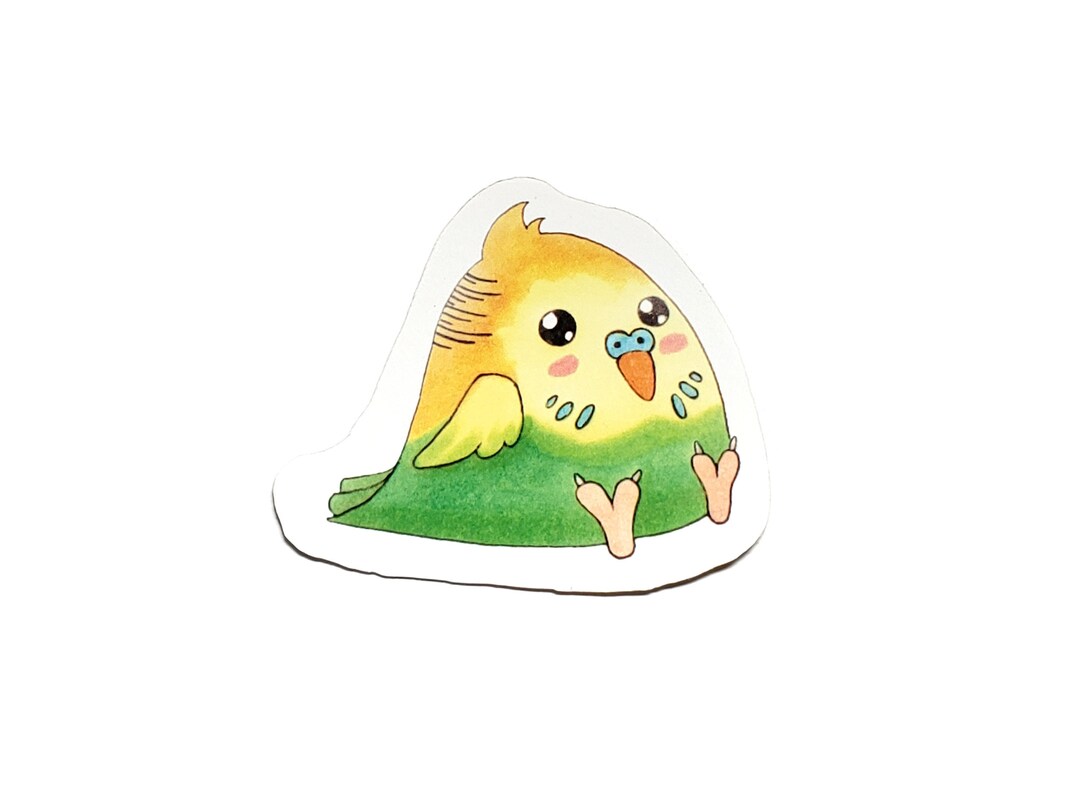 Parakeet Art Stickers, Budgie Stickers, Bird Stickers, Kawaii Stickers ...