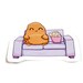 Couch Potato Sticker, Cute Die Cut Potato Sticker - Etsy