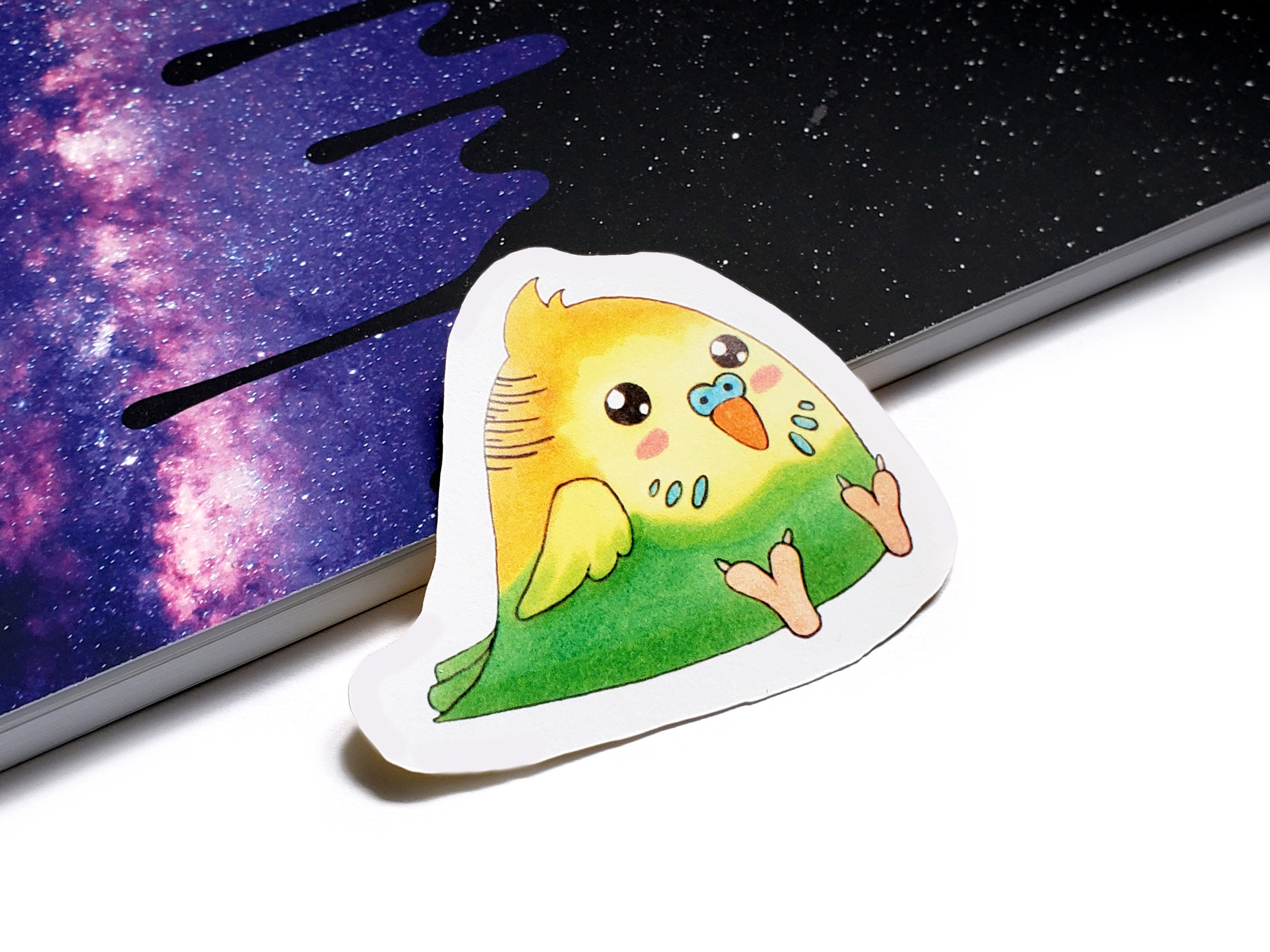 Parakeet Art Stickers, Budgie Stickers, Bird Stickers, Kawaii Stickers ...