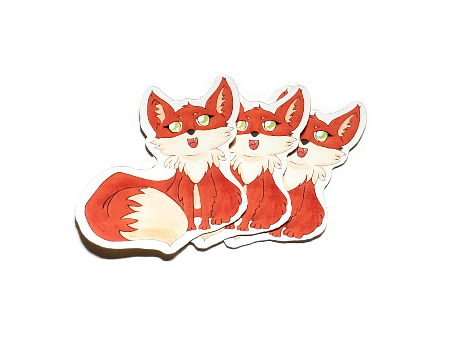 Red Fox Sticker Pack Cartoon Fox Stickers Die Cut Art - Etsy