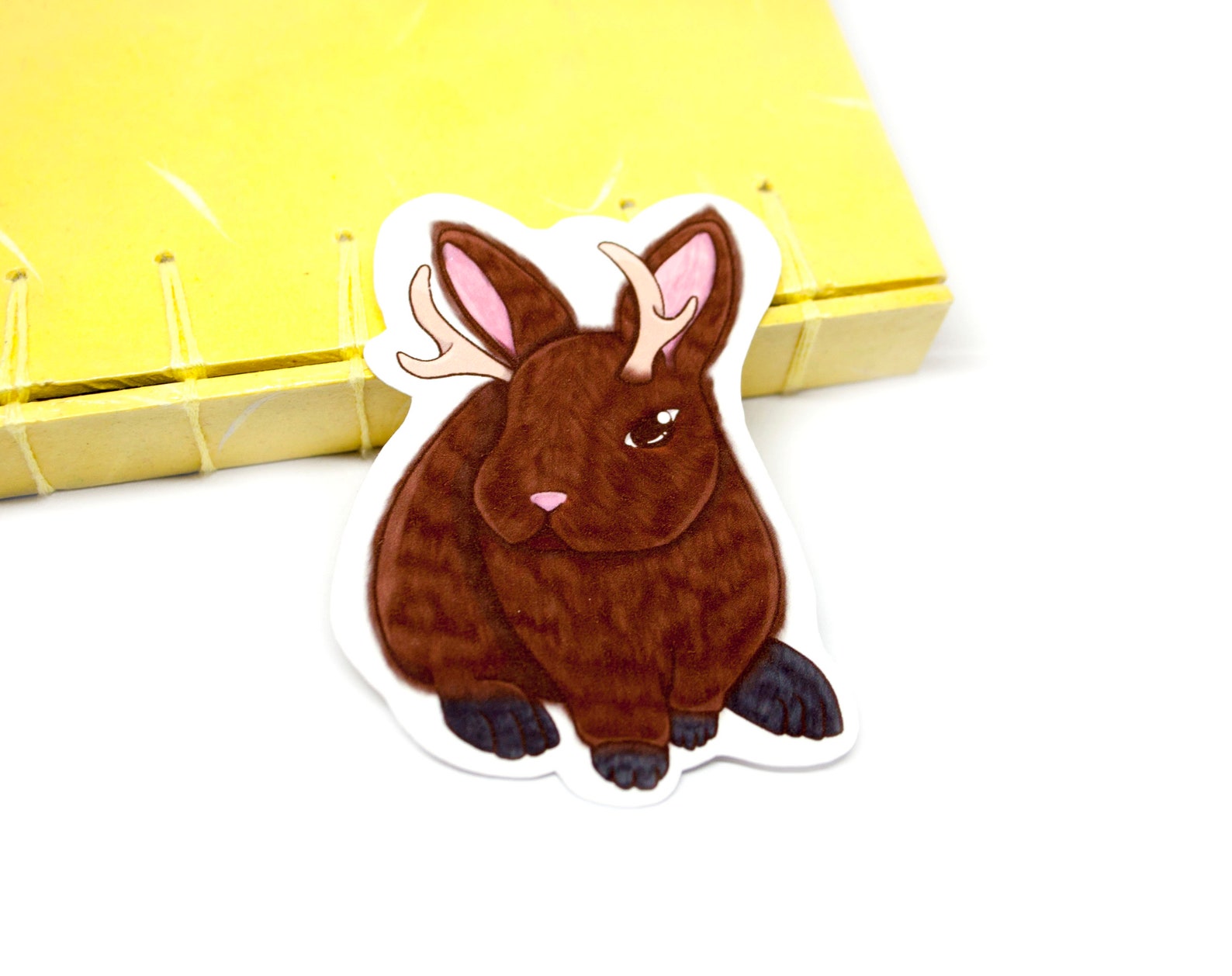 Die Cut Rabbit Jackolope Cryptid Art Stickers - Etsy