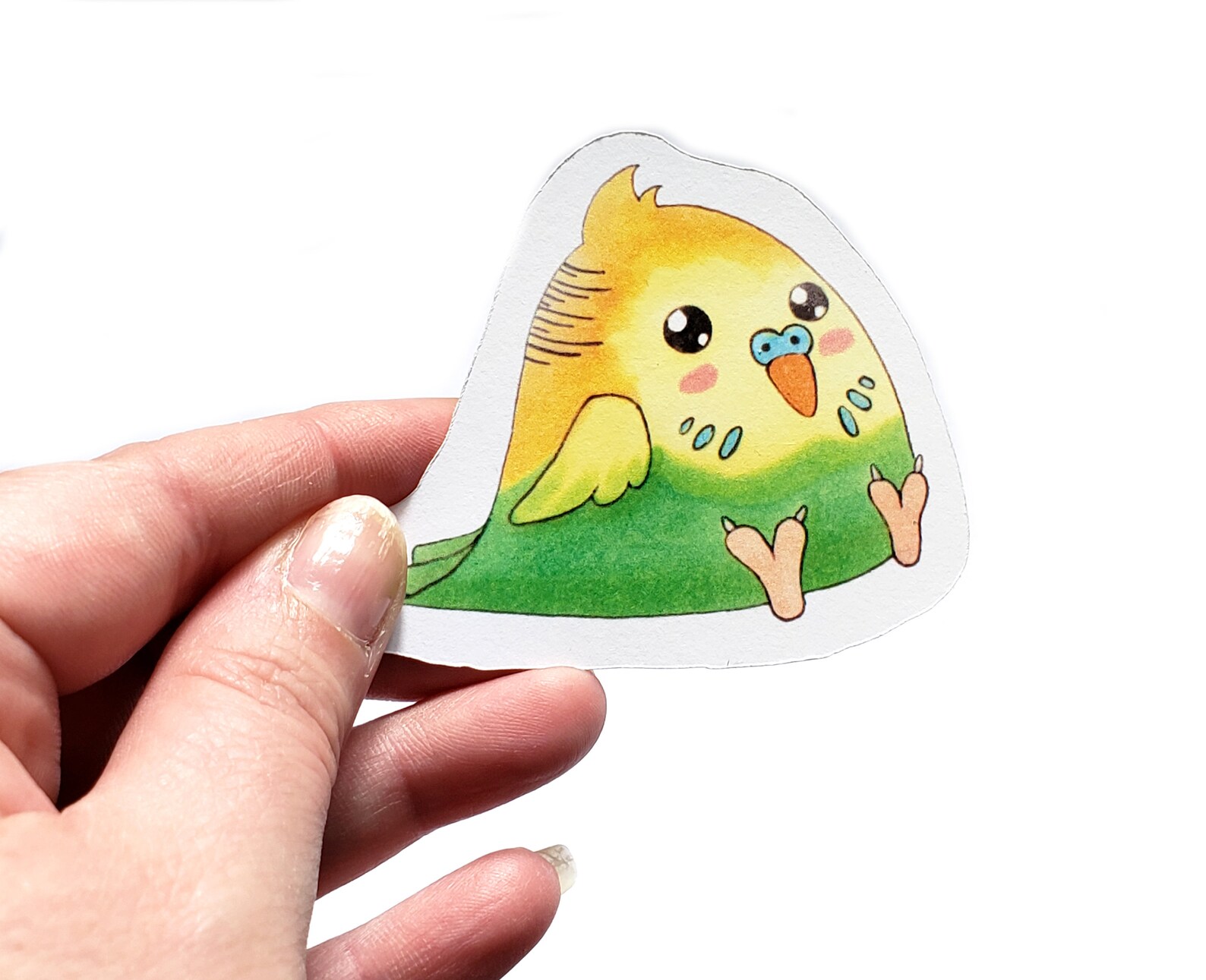 Parakeet Art Stickers, Budgie Stickers, Bird Stickers, Kawaii Stickers ...