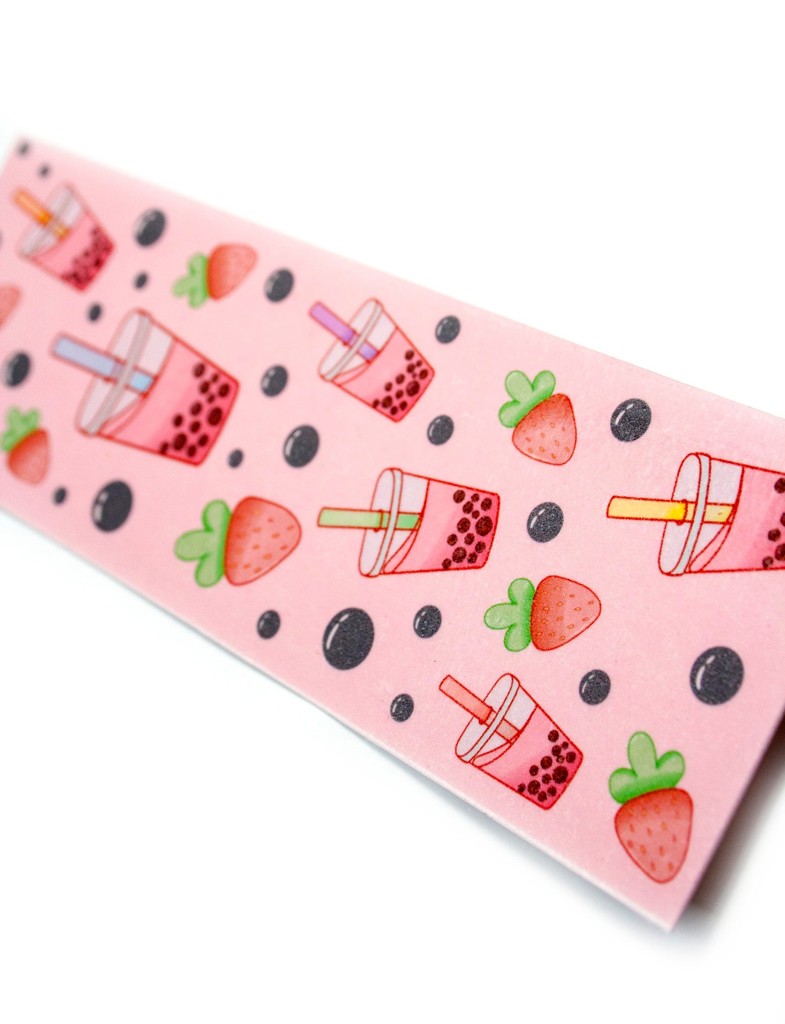Strawberry Bubble Tea Bookmark Cute Boba Tea Bookmark - Etsy