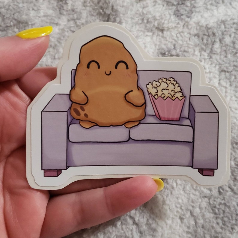 Couch Potato Sticker, Cute Die Cut Potato Sticker - Etsy