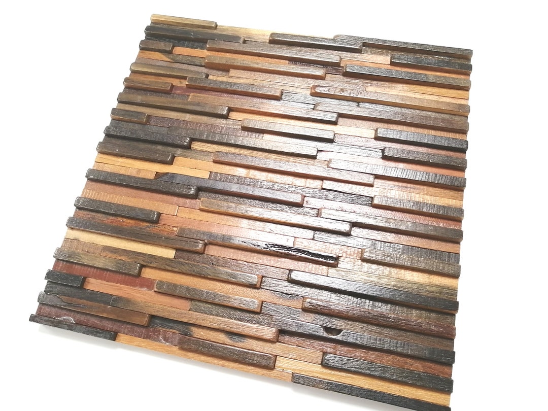 Tiles, Mosaic Wood Tiles, Mosaic Tiles, Reclaimed Wood Tile, Kitchen ...