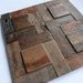 Wood Mosaic Tiles, Rustic Wood Tiles, Rustic Wall Art, Wooden Wall ...