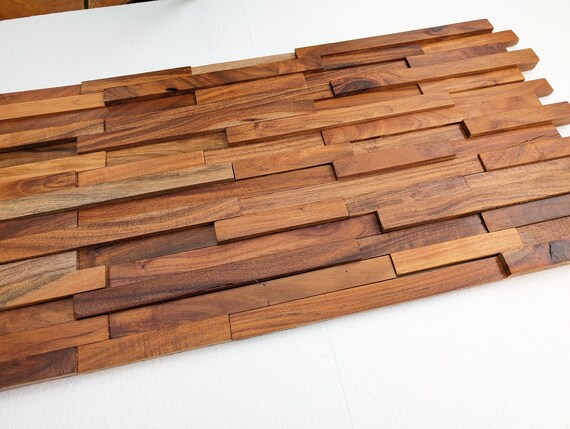 Interlocking Wood Walls 10 Sqft Teak Wood Interlocking Wall Decor