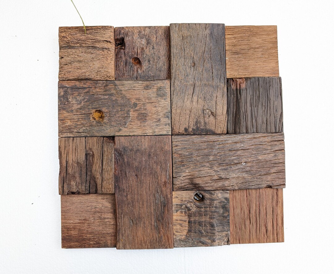 11x Tiles (1sqm) Reclaimed Wood Wall Tiles, Rustic Wall Tiles ...