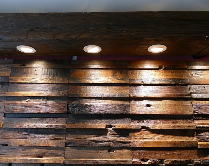3m Long, Wood Beam Recessed LED Spot Lights Plug & Play, Decorative Faux Wood, Light Fixture ...