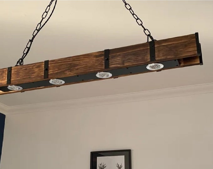 Wood Beam Lights Vintage Wood Beam Spot Lights Light Fixture - Etsy