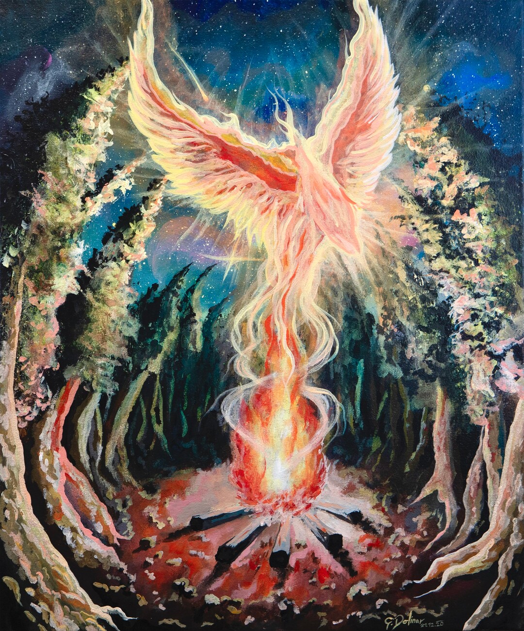 Phoenix Rises | Spirit Animal| Fire Element | Visionary Art by ...