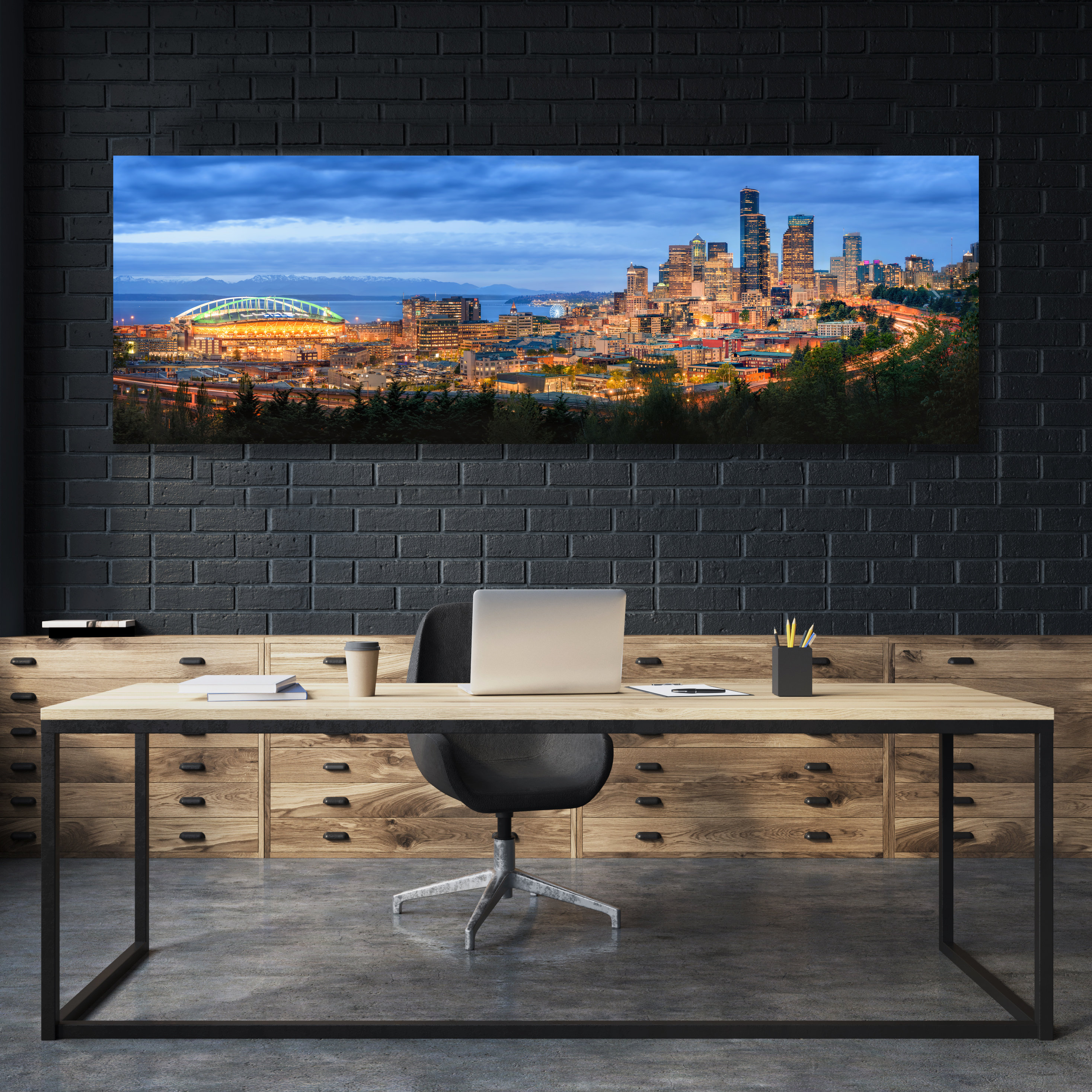 SEATTLE SOUNDERS 2022 CHAMPIONSHIP Wall Decor - Seattle Skyline Metal ...