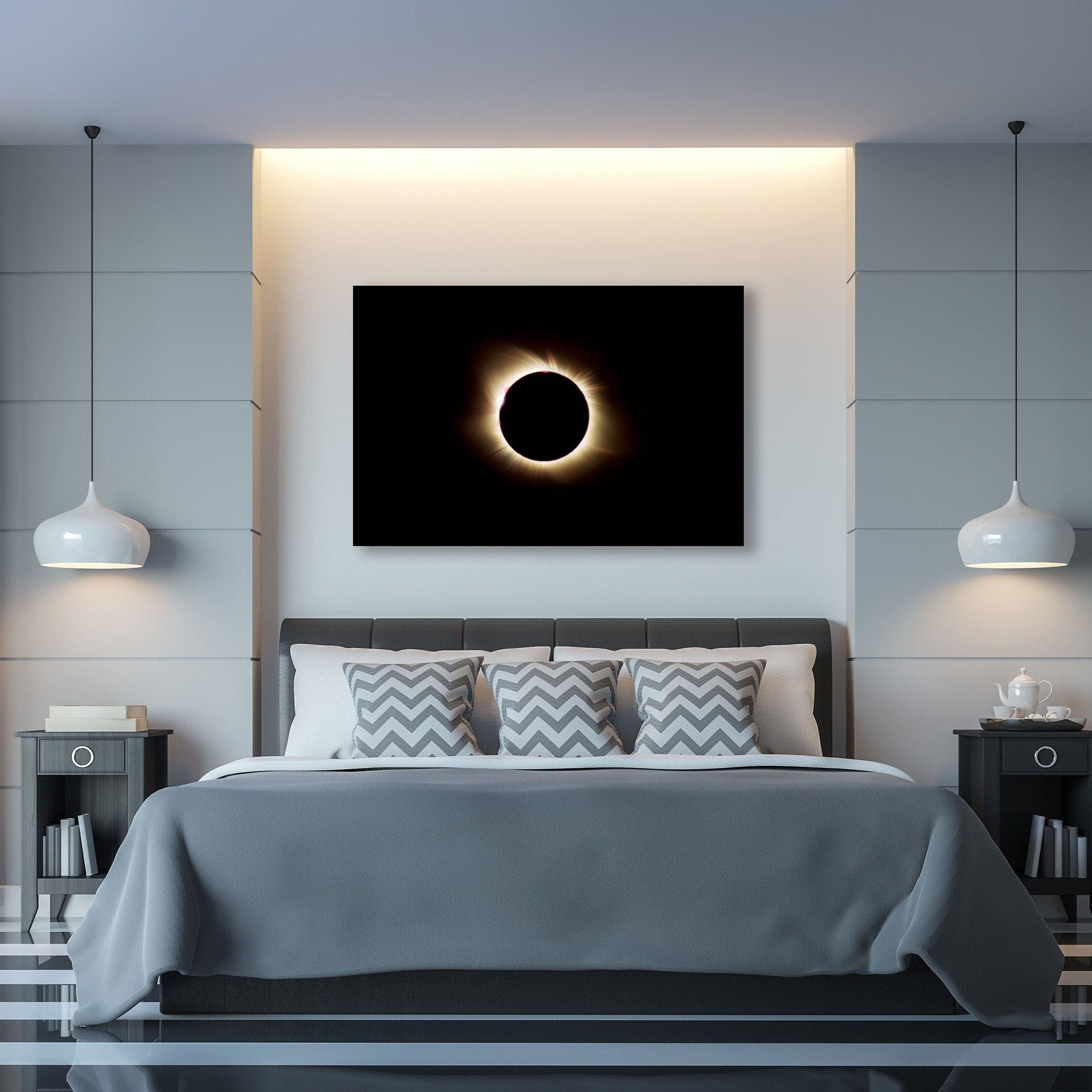 SOLAR ECLIPSE PHOTOGRAPHY Wall Art Total Solar Eclipse Print | Etsy