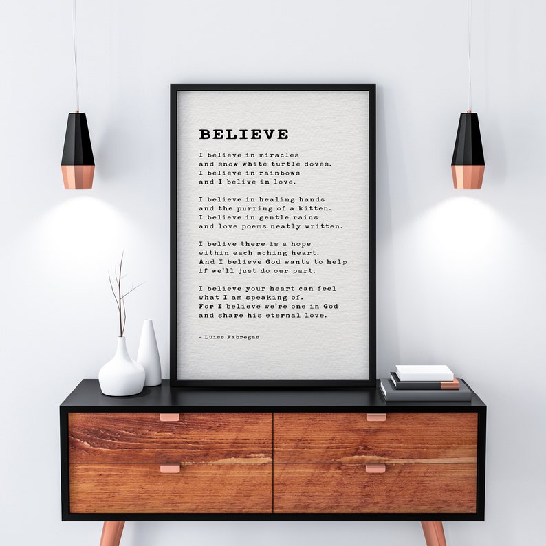 INSPIRATIONAL POEM on CANVAS Inspirational Wall Art Print - Etsy