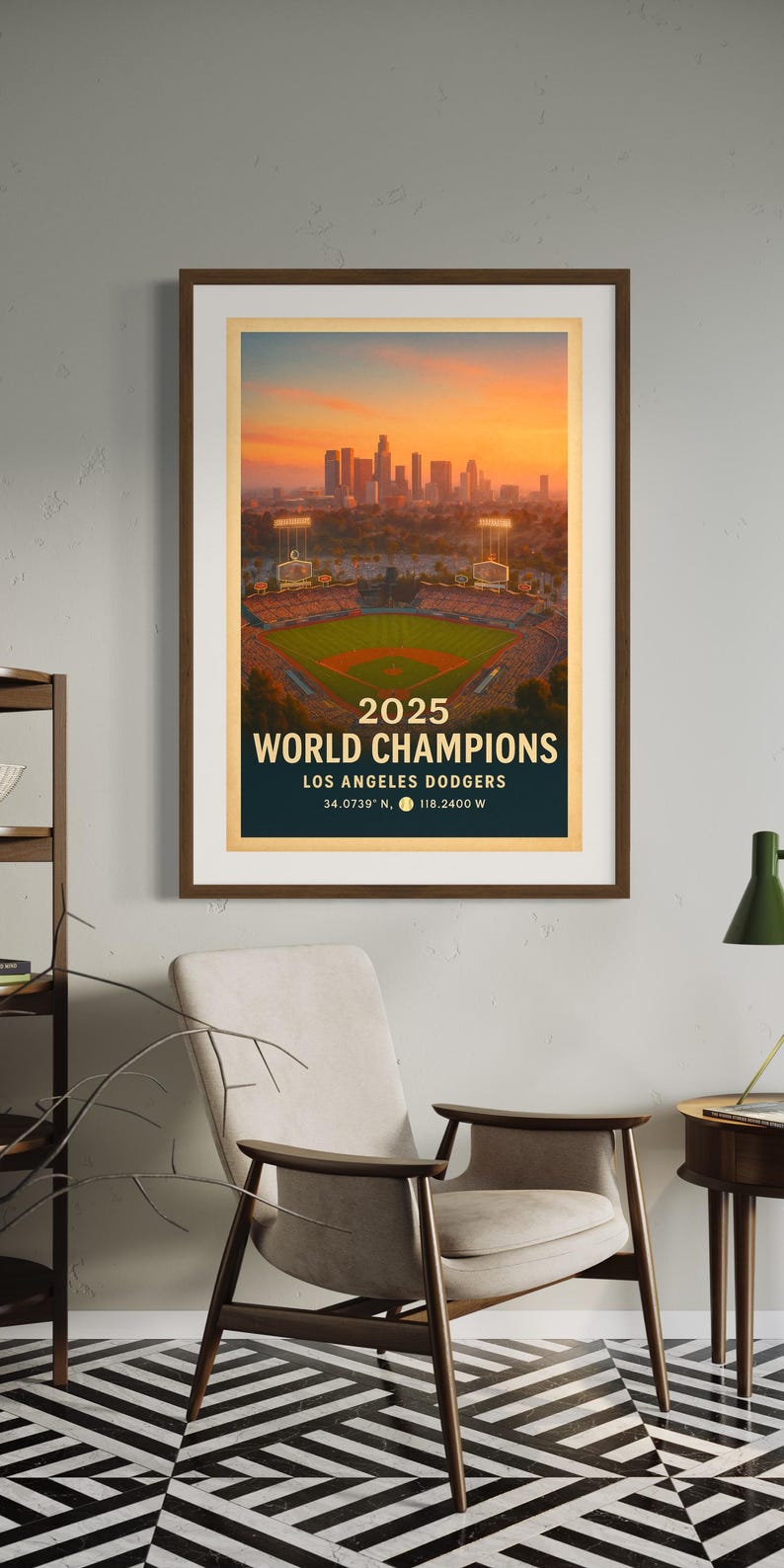 Dodgers 2025 World Series Champions Art Print, Vintage Baseball Poster ...