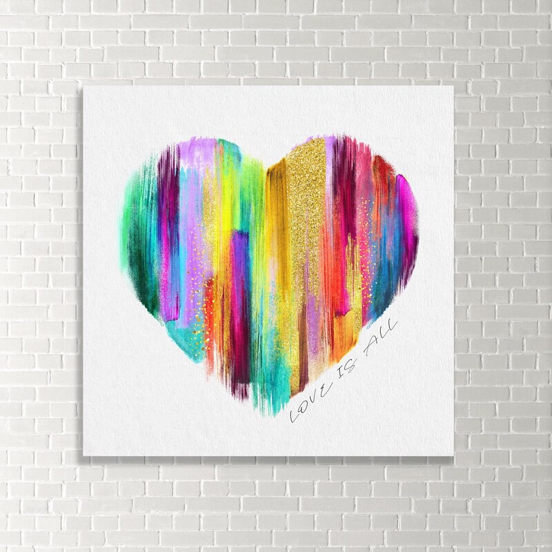 Canvas Heart - Etsy
