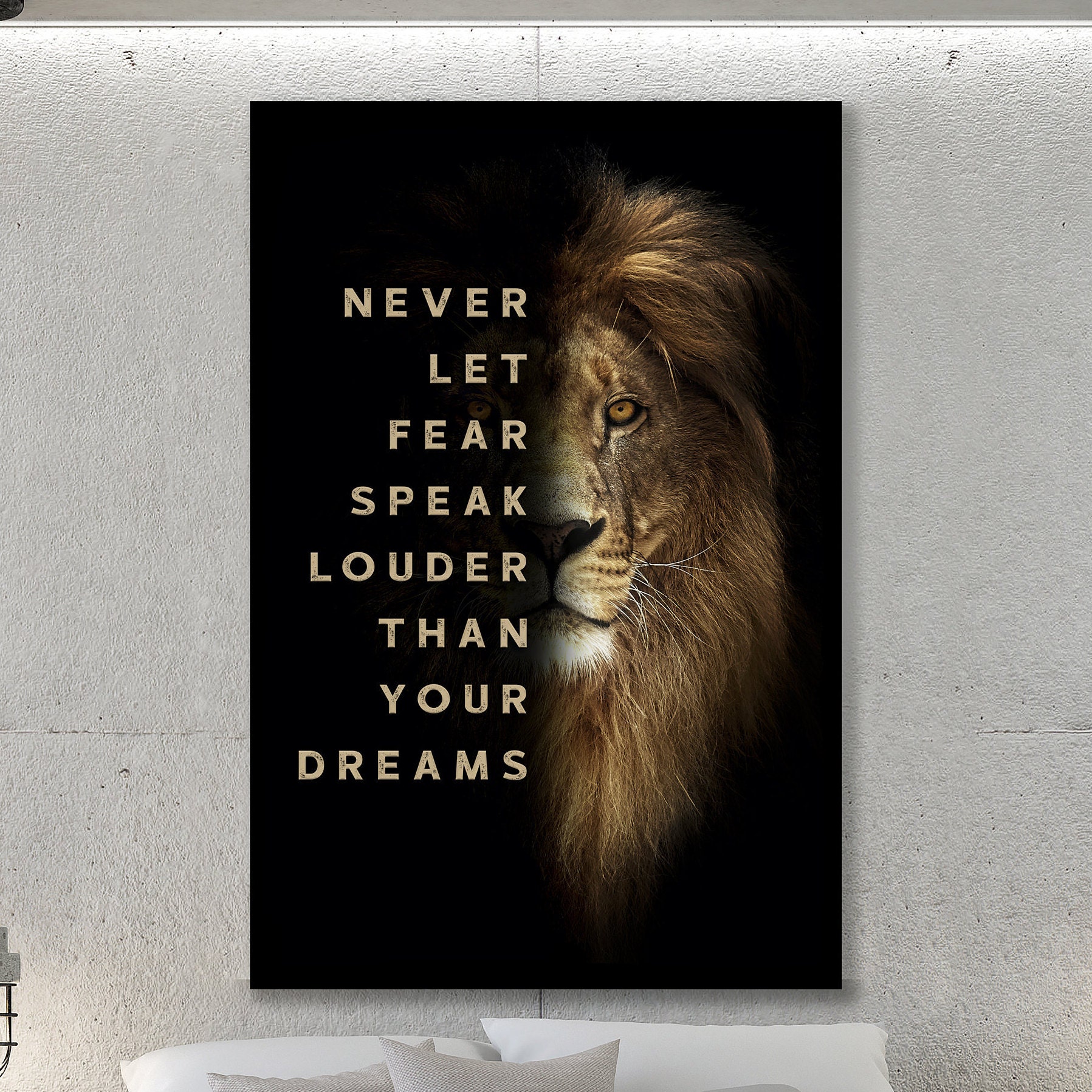 LION MOTIVATIONAL ART Inspirational Wall Art Print | Etsy UK