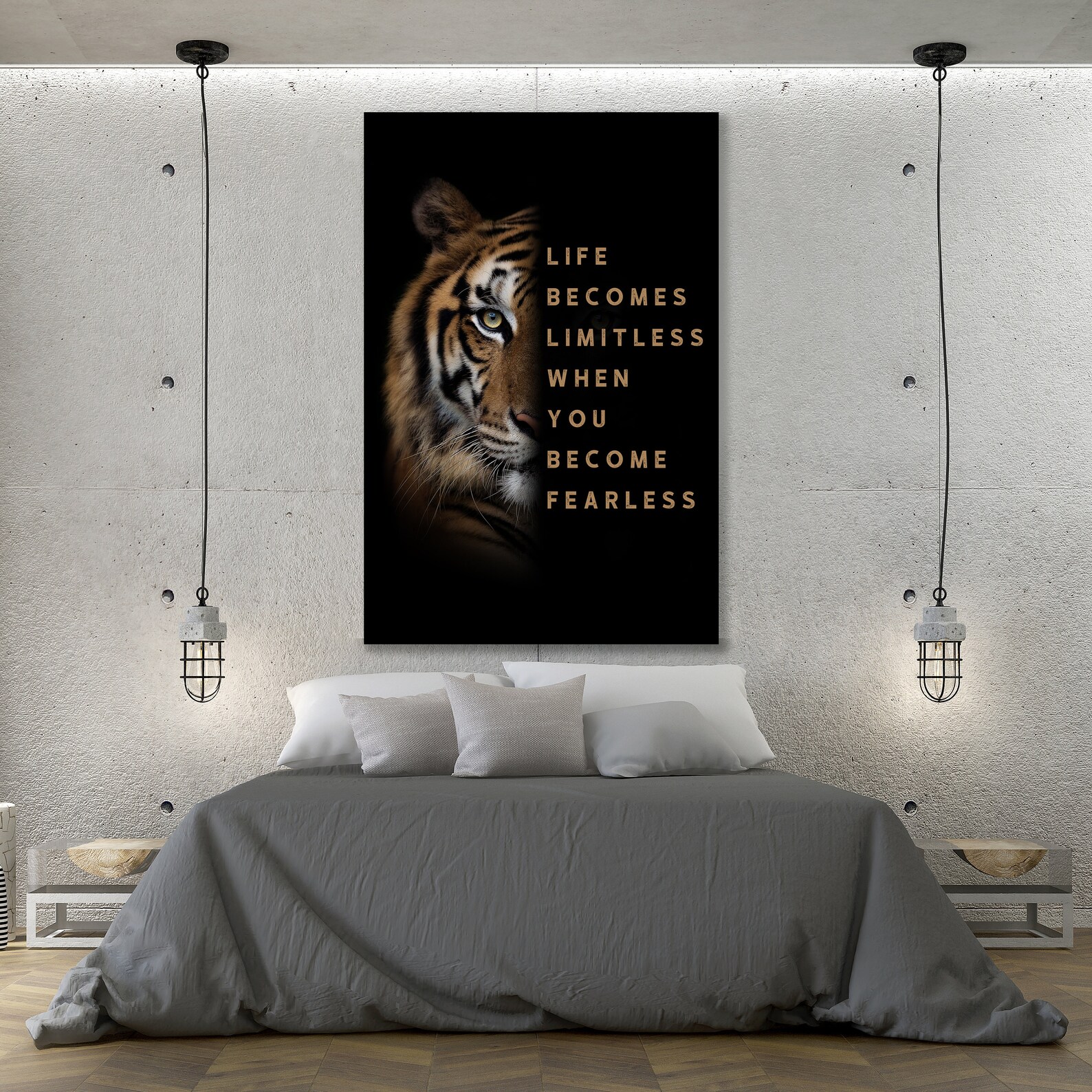 TIGER MOTIVATIONAL ART Inspirational Wall Art Print - Etsy
