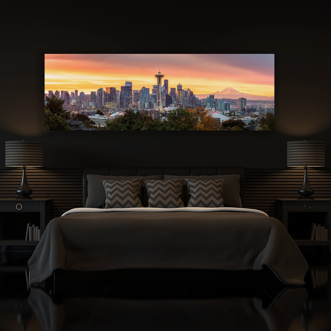 SEATTLE SKYLINE PRINT Limited Edition Seattle Skyline Panoramic Print ...