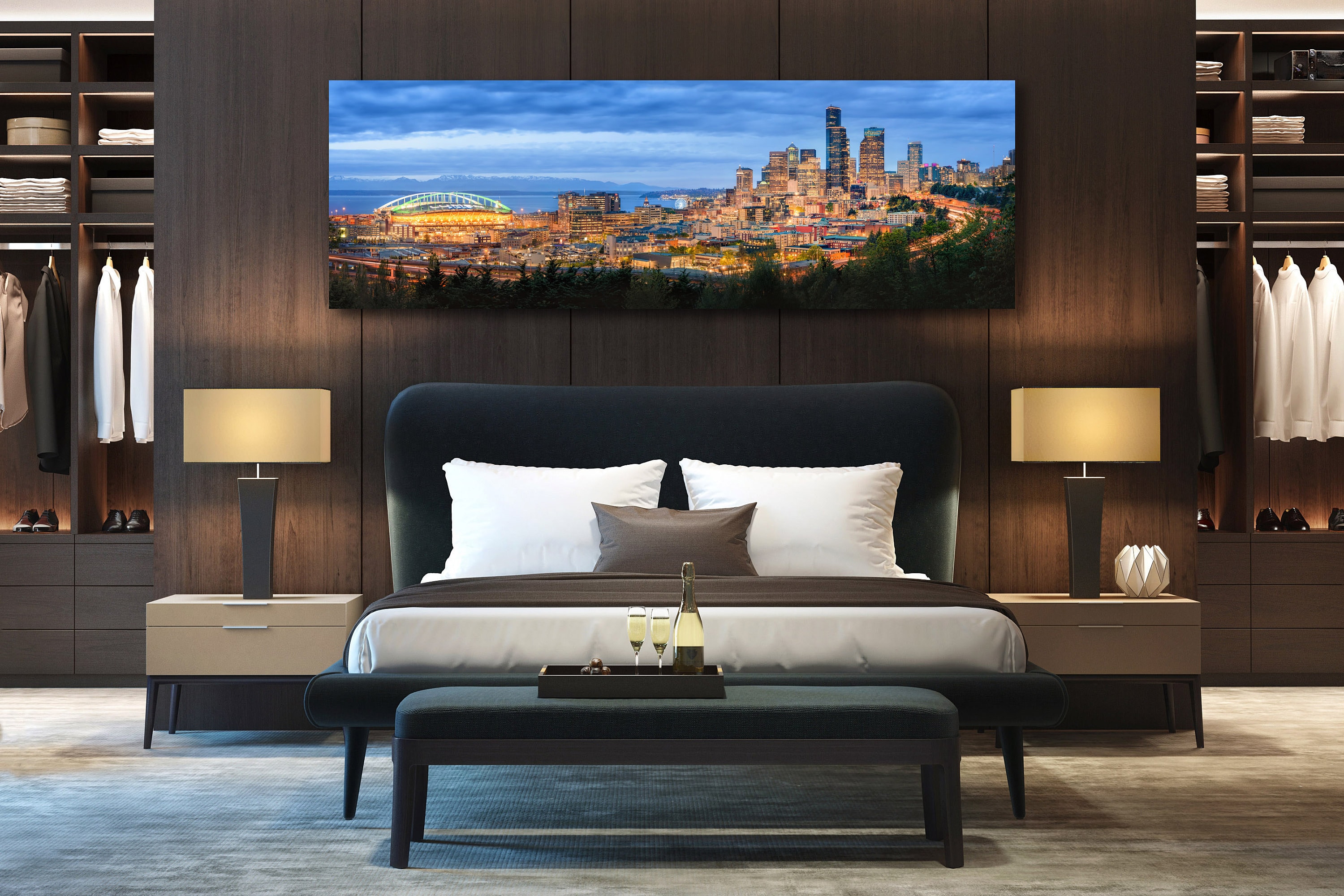 SEATTLE SOUNDERS 2022 CHAMPIONSHIP Wall Decor - Seattle Skyline Metal ...