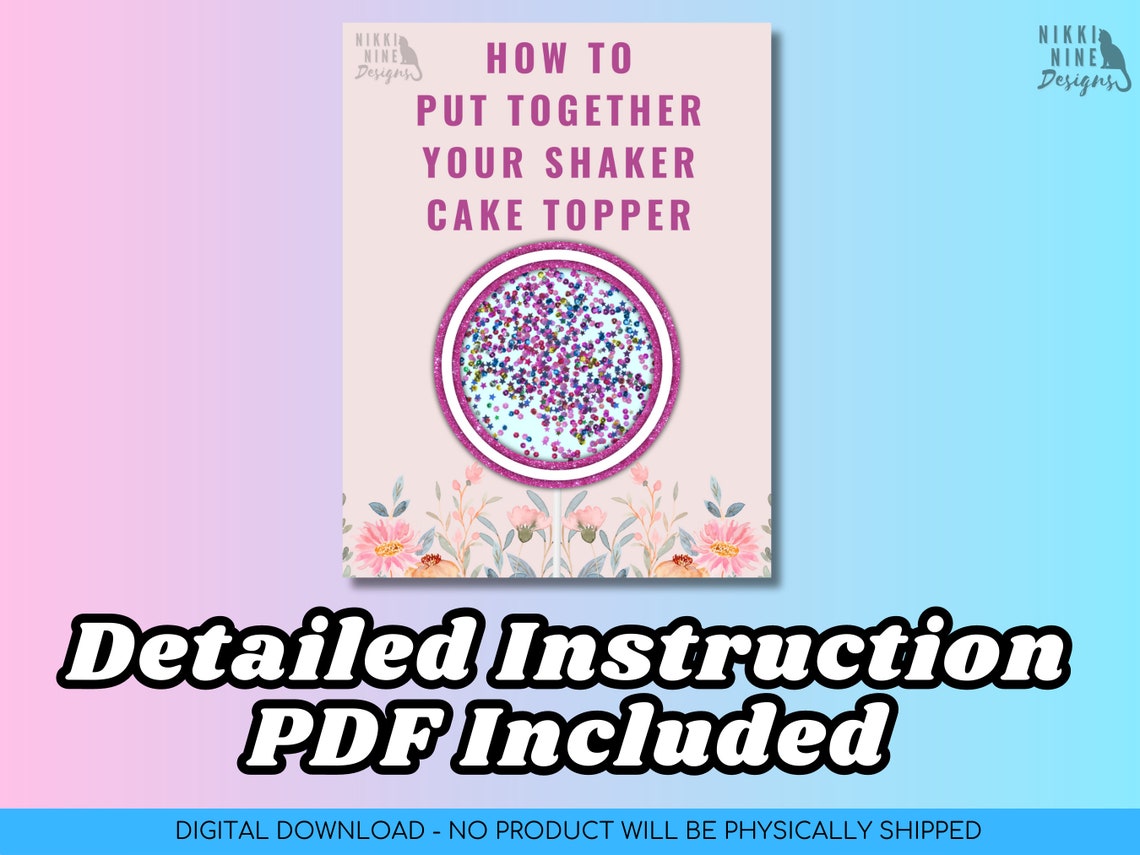 Circle Shaker Cake Topper SVG | Cake Topper SVG | Cake Topper Shaker ...