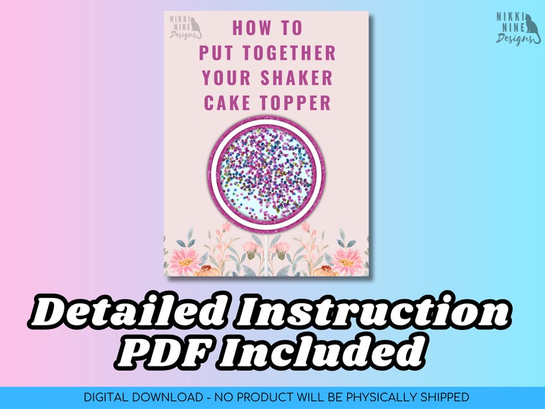 Circle Shaker Cake Topper SVG | Cake Topper SVG | Cake Topper Shaker ...