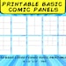 Basic Comic Book Panels With 50 Printable Pages | Manga Panels | Blank ...