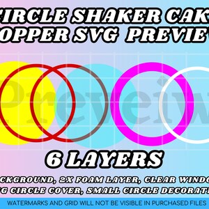 Circle Shaker Cake Topper SVG | Cake Topper SVG | Cake Topper Shaker ...
