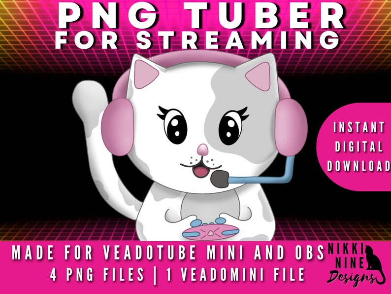 Cute Cat PNG Tuber for Veadotube Mini for Streaming OBS | Twitch PNG ...
